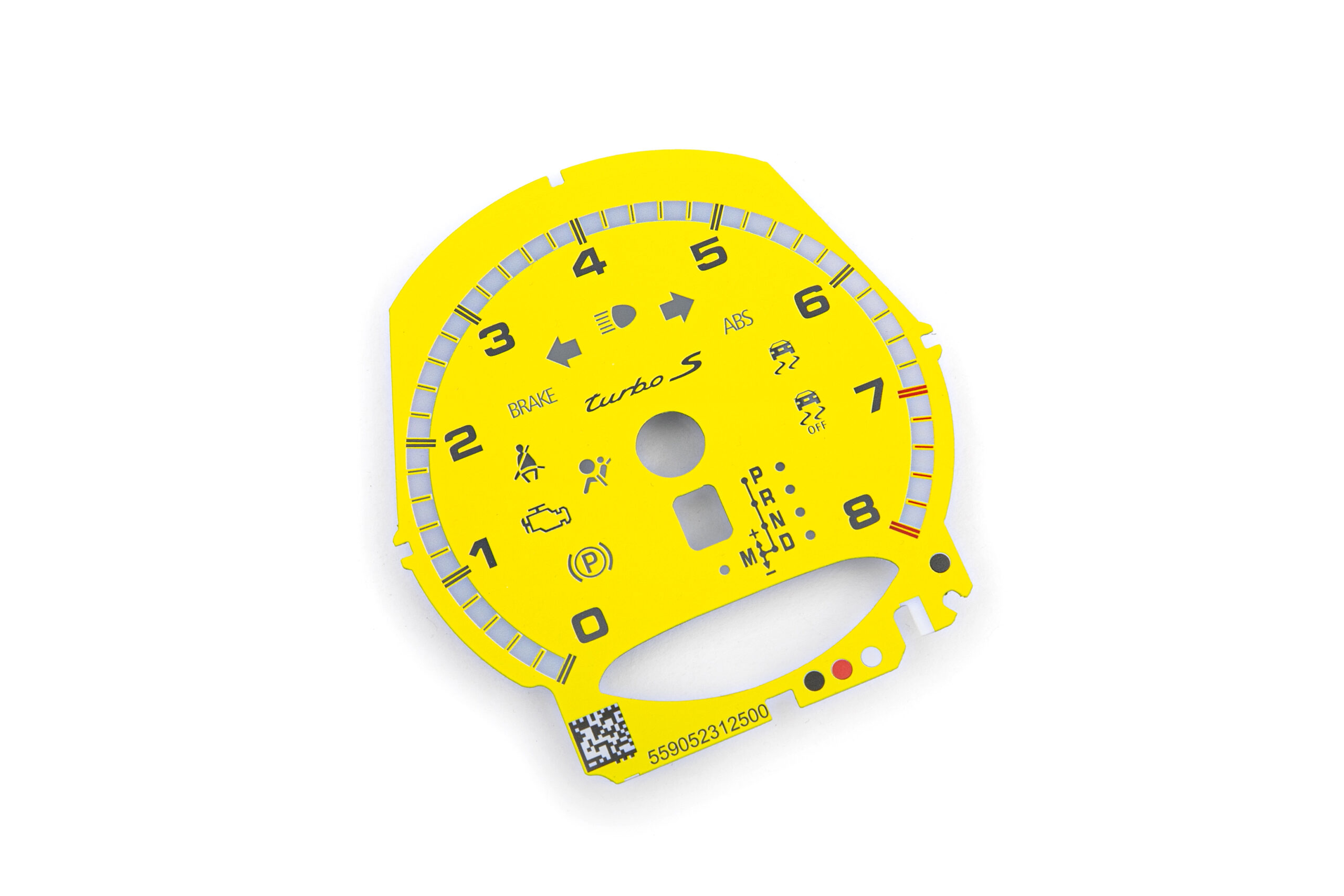 Porsche 991 Turbo S Tachometer Face – 8000 RPM – PDK – Racing Yellow ...