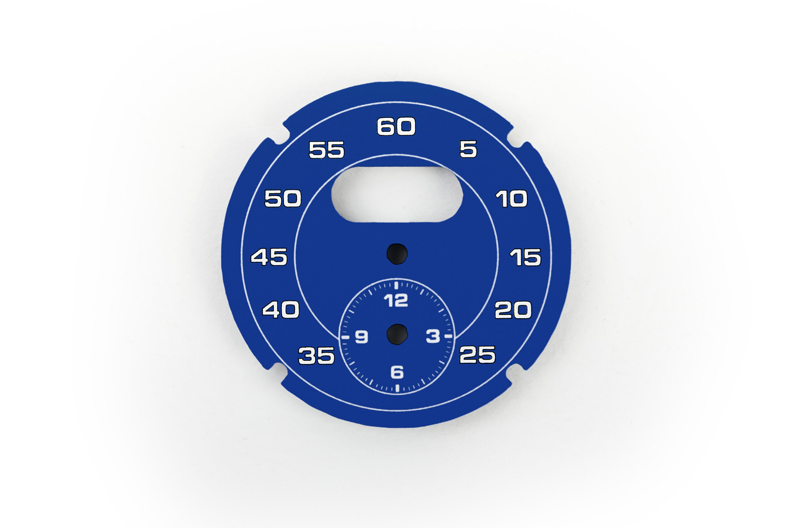 Porsche Sport Chrono Clock Dial Gauge Face – Blue - Gauge Faces