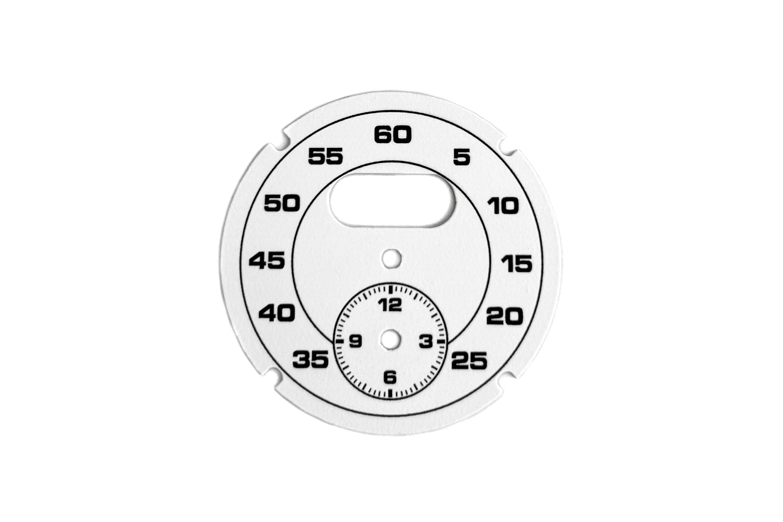 Porsche Sport Chrono Clock Dial Gauge Face – White - Gauge Faces