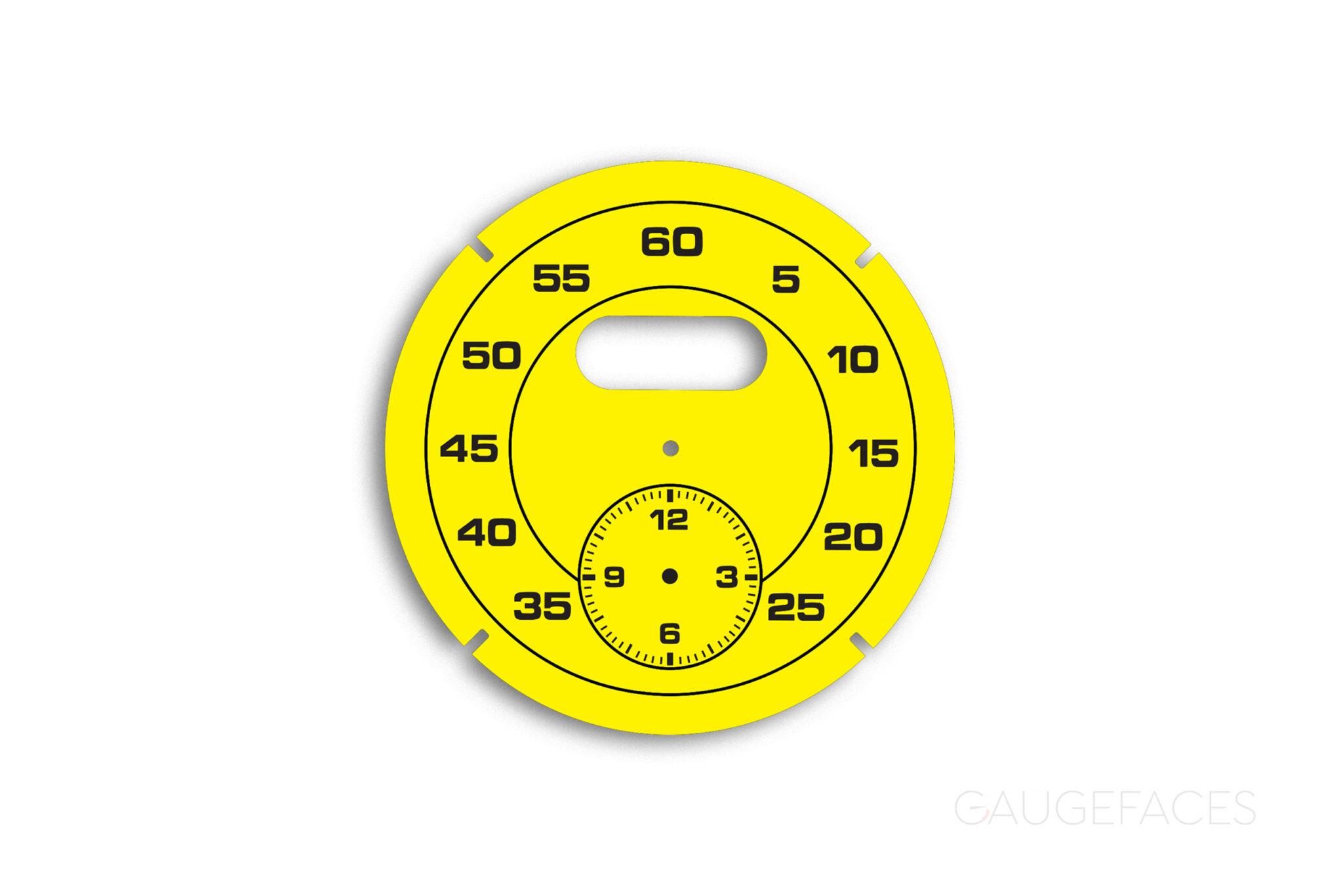 For Porsche Dashboard Clock: Sport Chrono Gauge Face – Racing Yellow ...