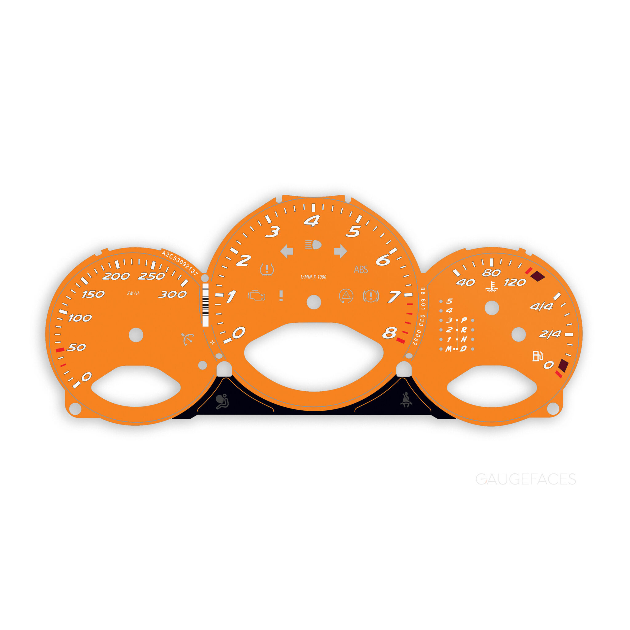Porsche 987.1 Boxster / Cayman Instrument Gauge Face – 8000 RPM – 300 ...