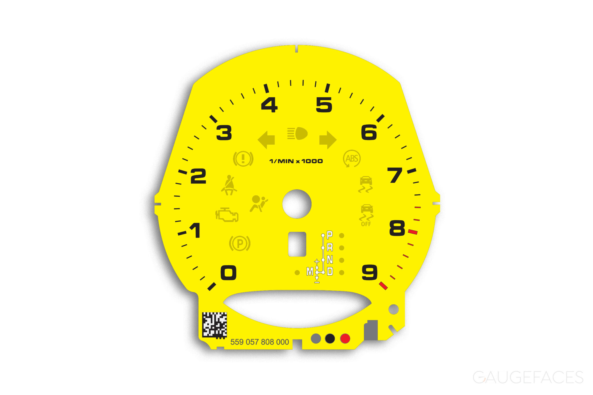 Porsche 911 (991) / 718 / 981 Gauge Face Tachometer – Base Logo – 9000 ...