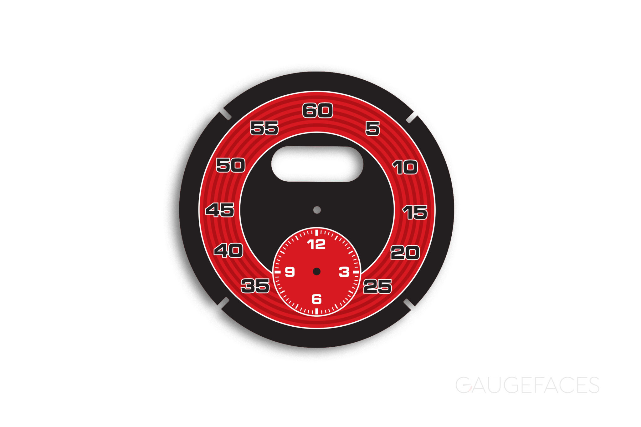 For Porsche Sport Chrono: Clock Dial Gauge Face – Black with Guards Red ...