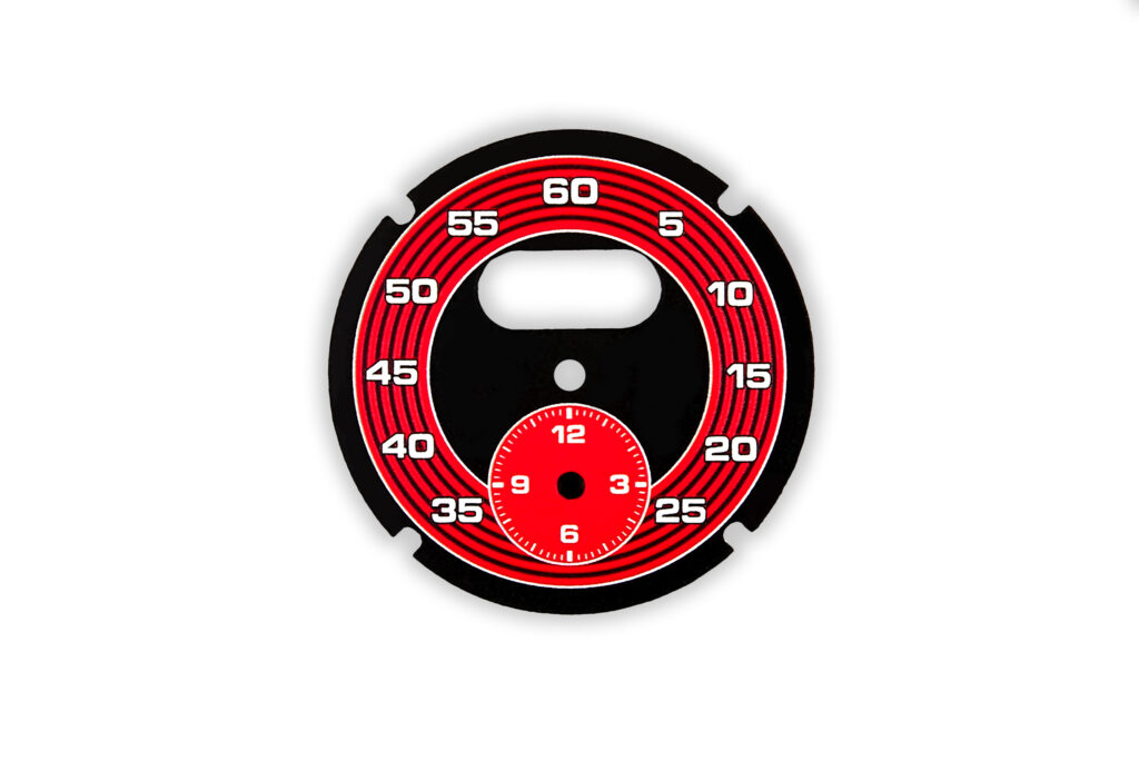 For Porsche Sport Chrono: Clock Dial Gauge Face – Black with Guards Red ...