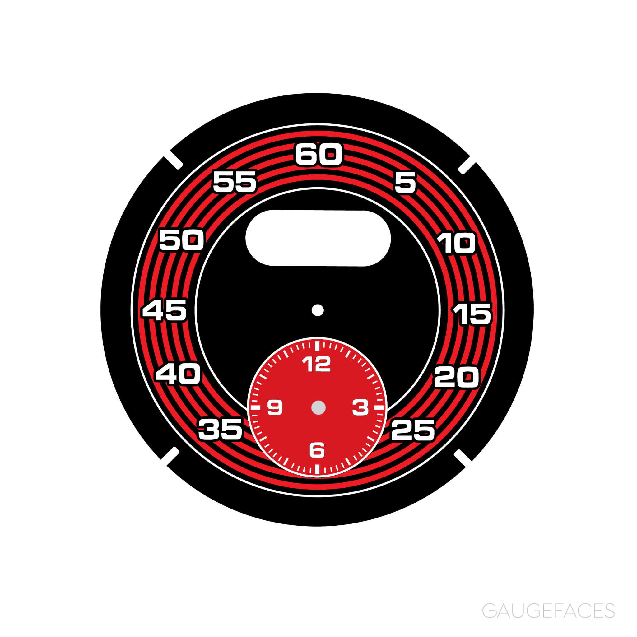 For Porsche Sport Chrono: Clock Dial Gauge Face – Black / Guards Red ...