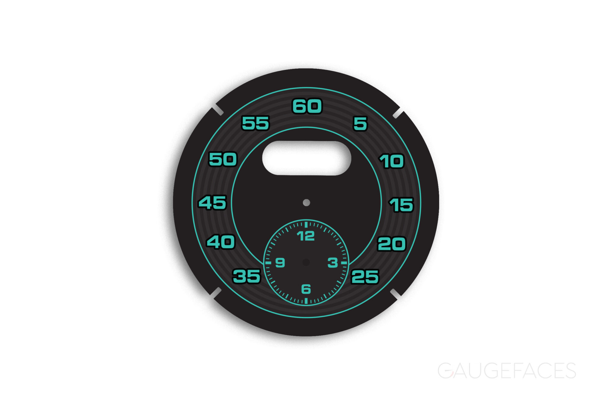 For Porsche Sport Chrono: Clock Dial Gauge Face – Black (Green Numbers ...