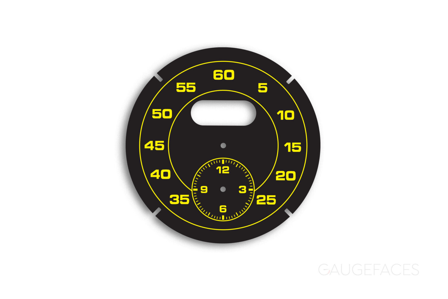 For Porsche Sport Chrono: Clock Dial Gauge Face – Black with Yellow ...