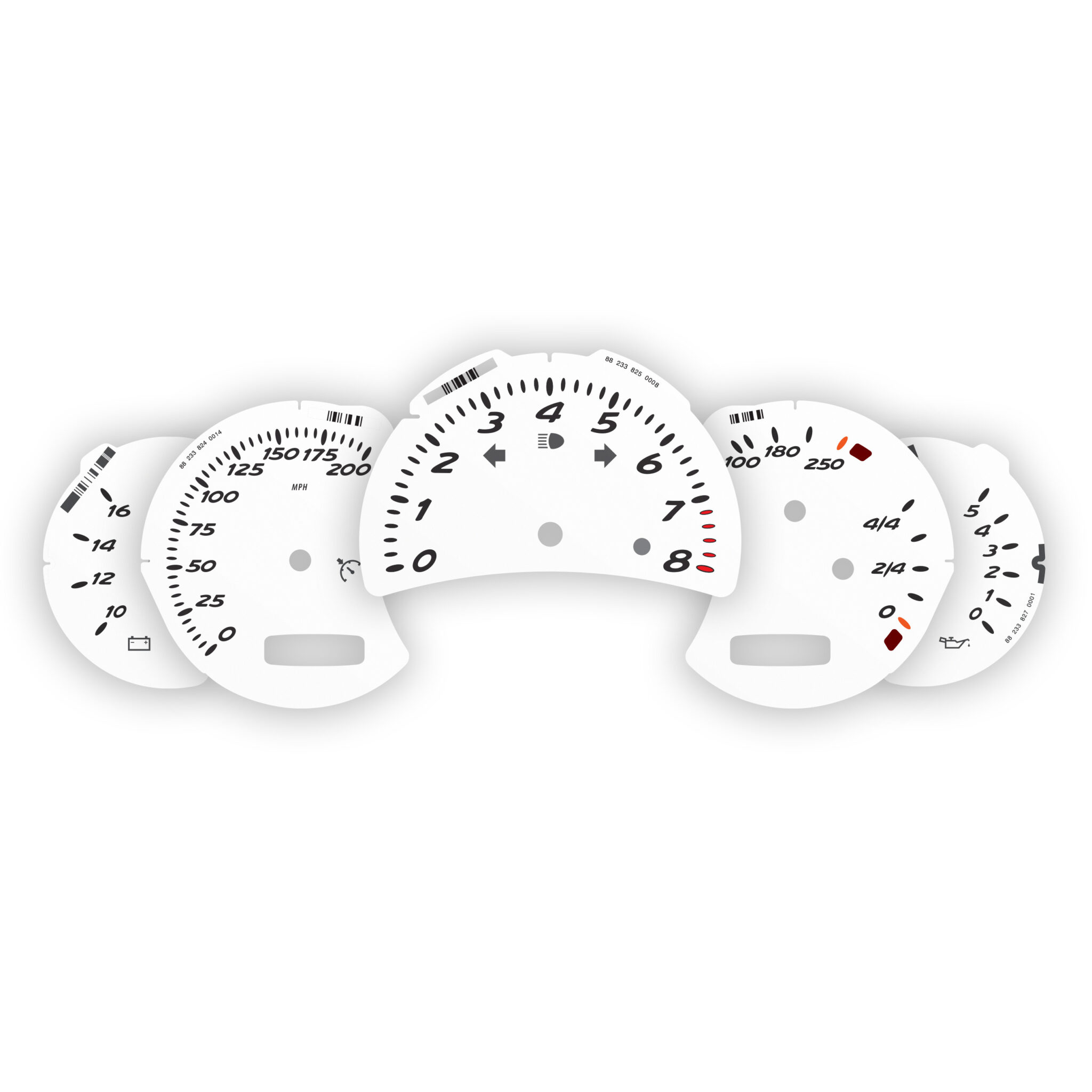 For Porsche 911 996.2: Gauge Faces – US-Spec – Manual – White with ...