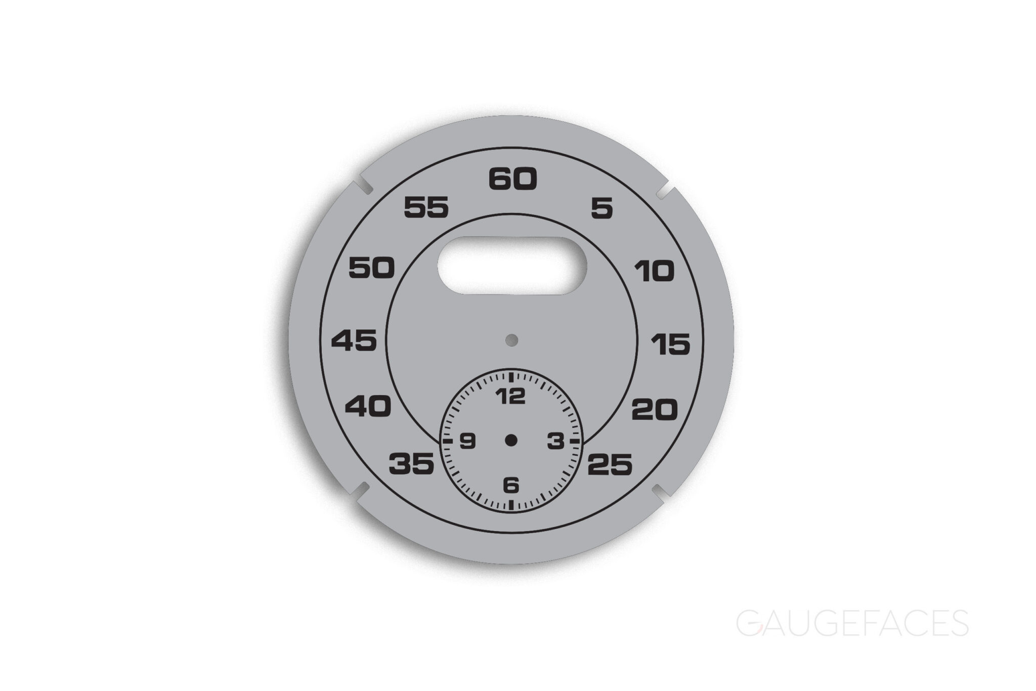 For Porsche: Sport Chrono Clock Dial Gauge Face – Silver Solid Color ...