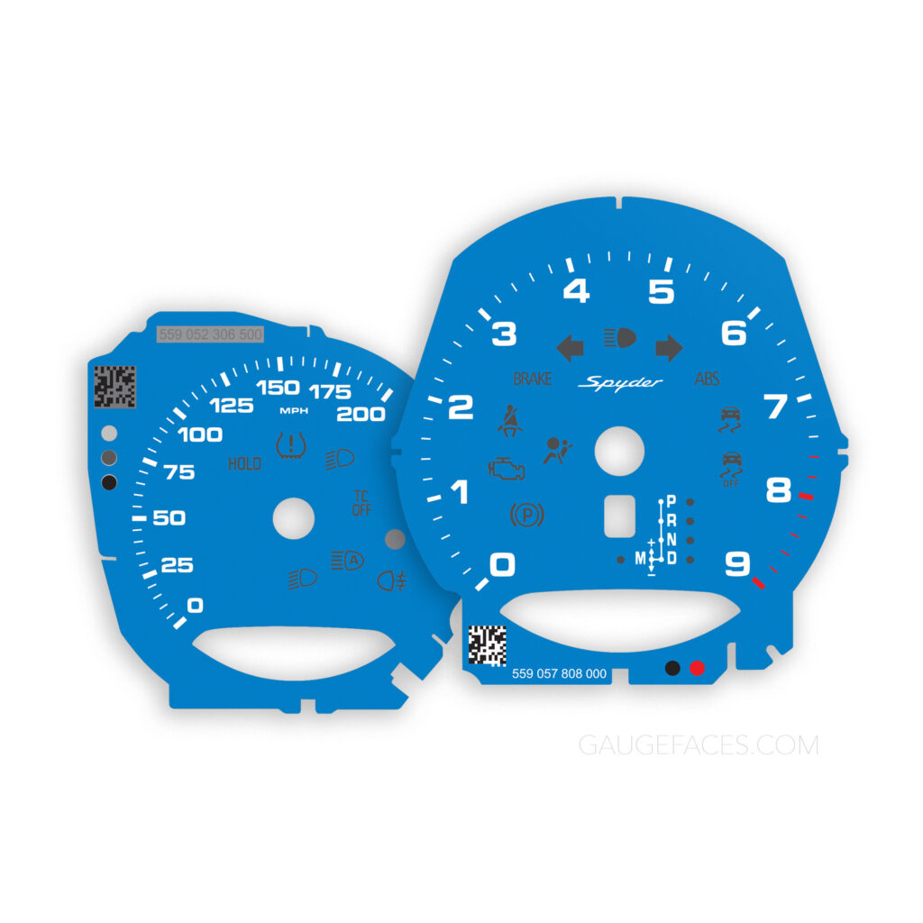 Porsche 718/981 Boxster Spyder Gauge Faces – 9000 RPM – PDK/Manual ...