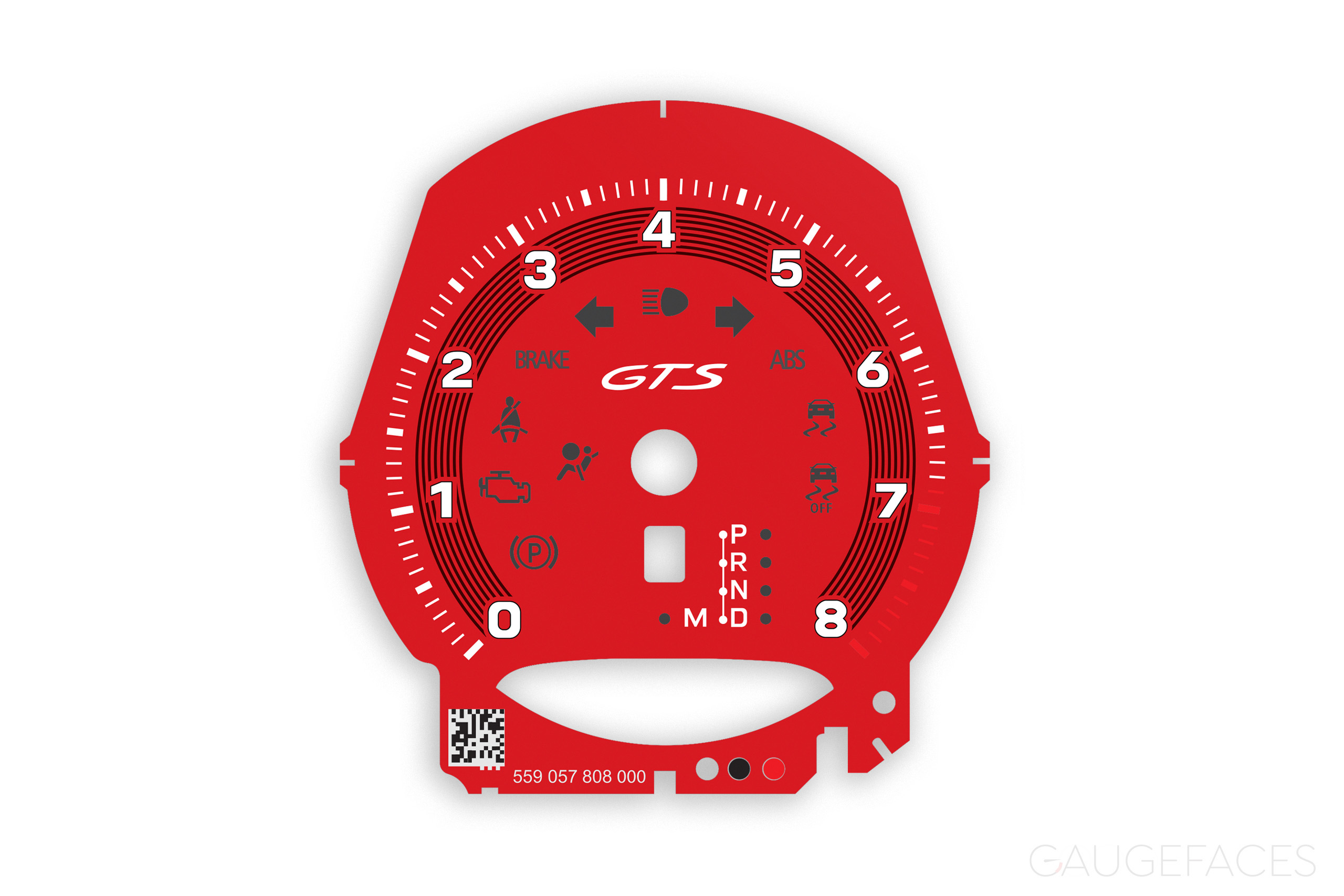 For Porsche Macan GTS: Gauge Face Tachometer – Guards Red / Black Fine ...