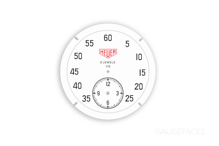 For Porsche Sport Chrono: Clock Dial Gauge Face – Heuer – White - Gauge ...