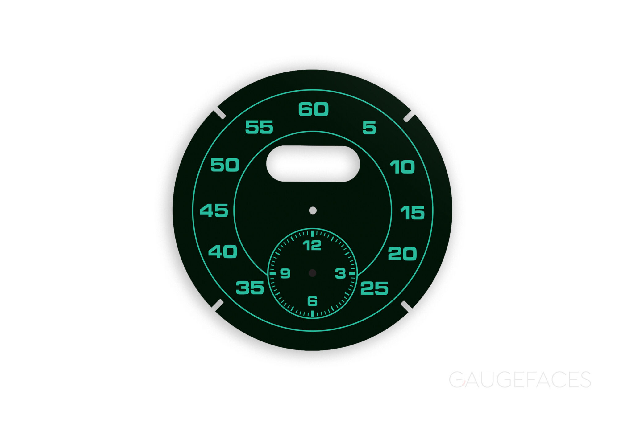 For Porsche Sport Chrono: Clock Dial Gauge Face – Black with RUF Green ...