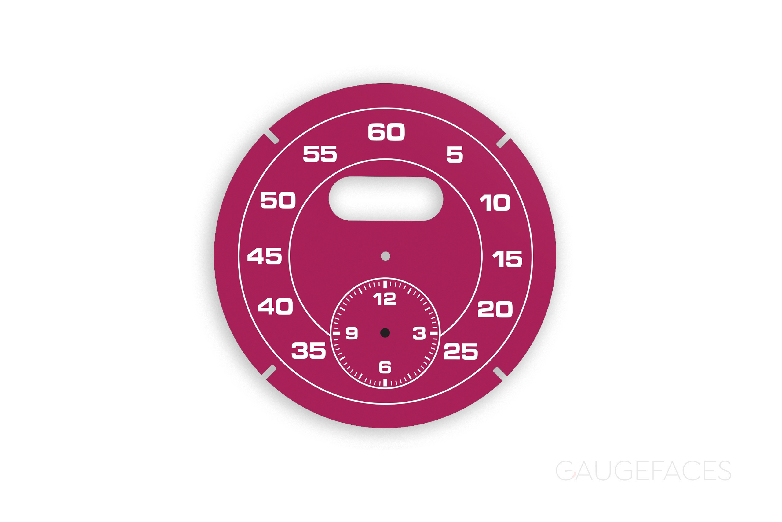 Porsche Sport Chrono Clock Dial Gauge Face – Ruby Star - Gauge Faces