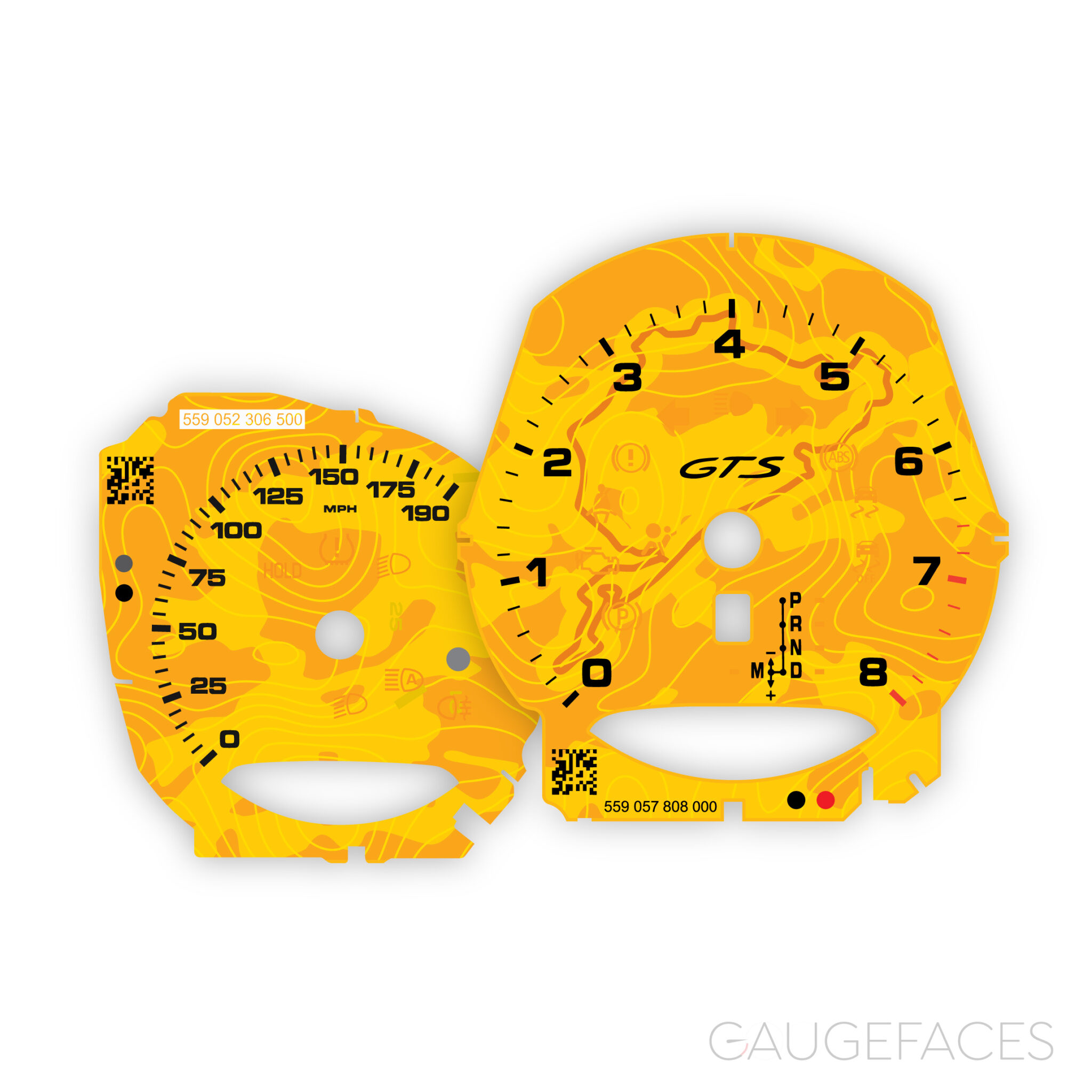 For Porsche 718 Boxster & Cayman GTS 2.5L: Gauge Faces – Topographical ...