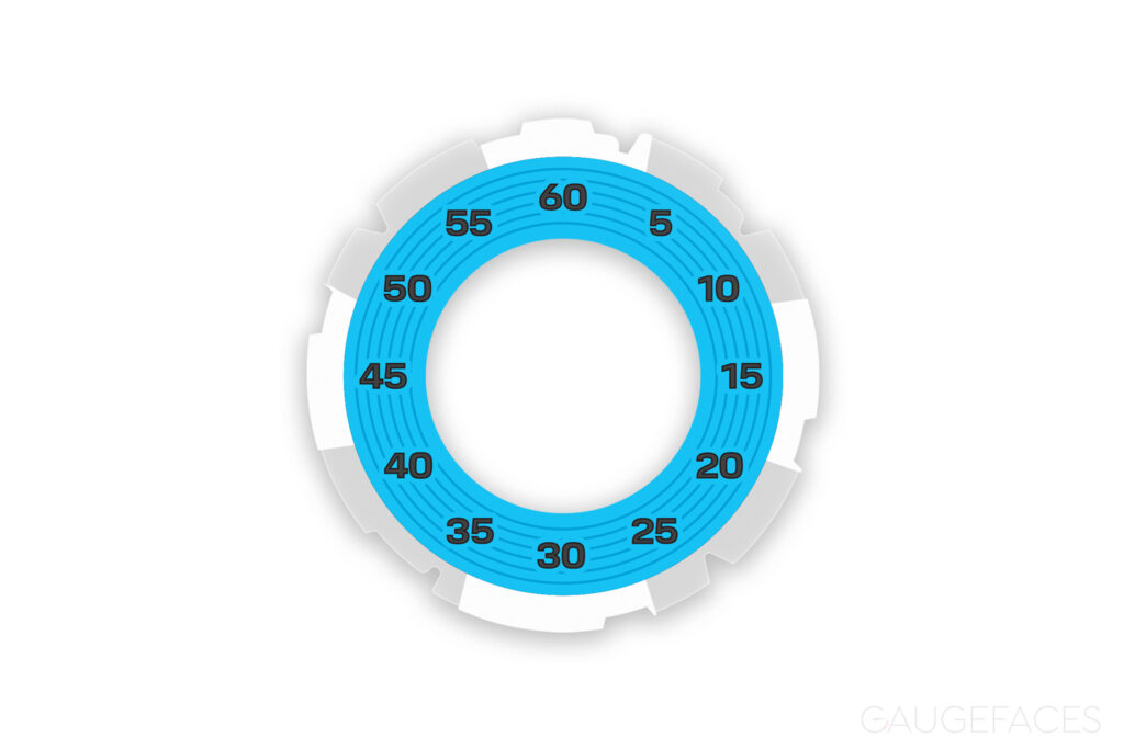 For Porsche 992: Sport Chrono Clock Gauge Face – Miami Blue (Black ...