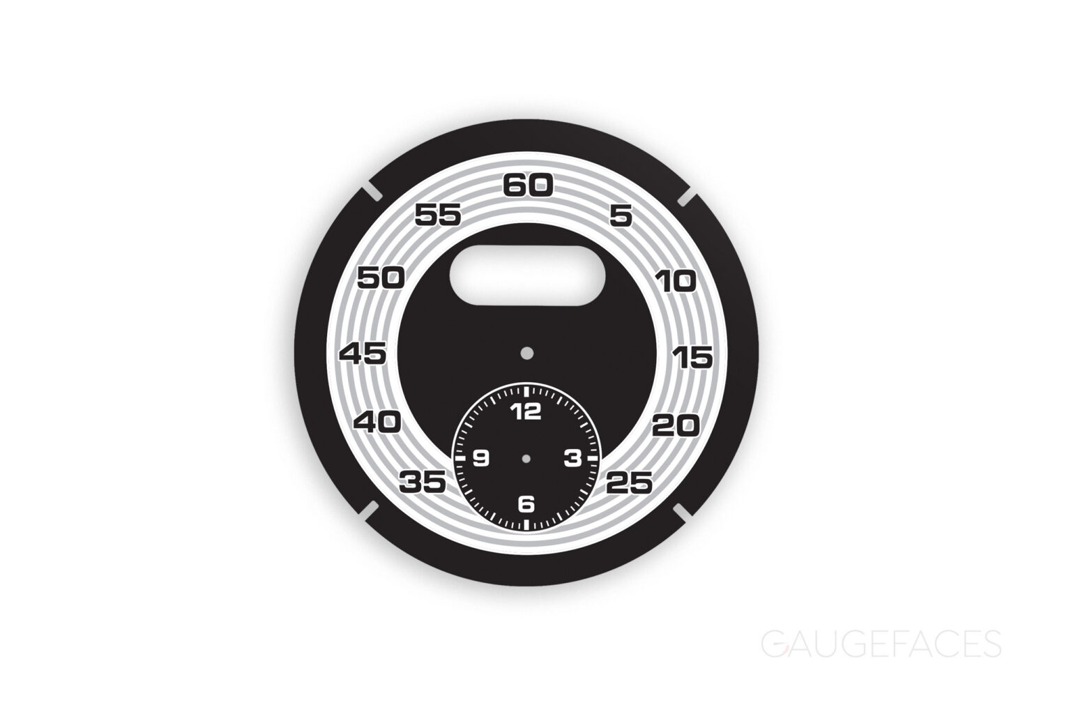 For Porsche Sport Chrono: Clock Dial Gauge Face – Black with White ...
