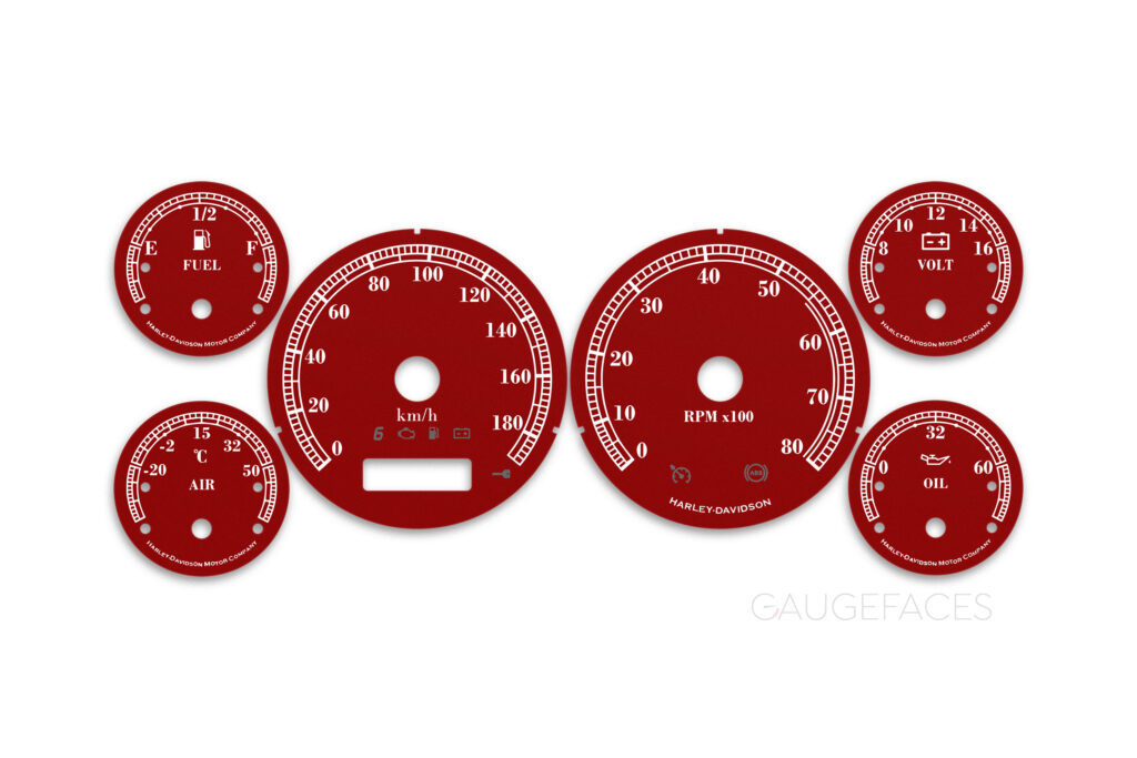 Harley Davidson Electra Gauge Faces – 180 km/h – 8000 RPM – Classic ...