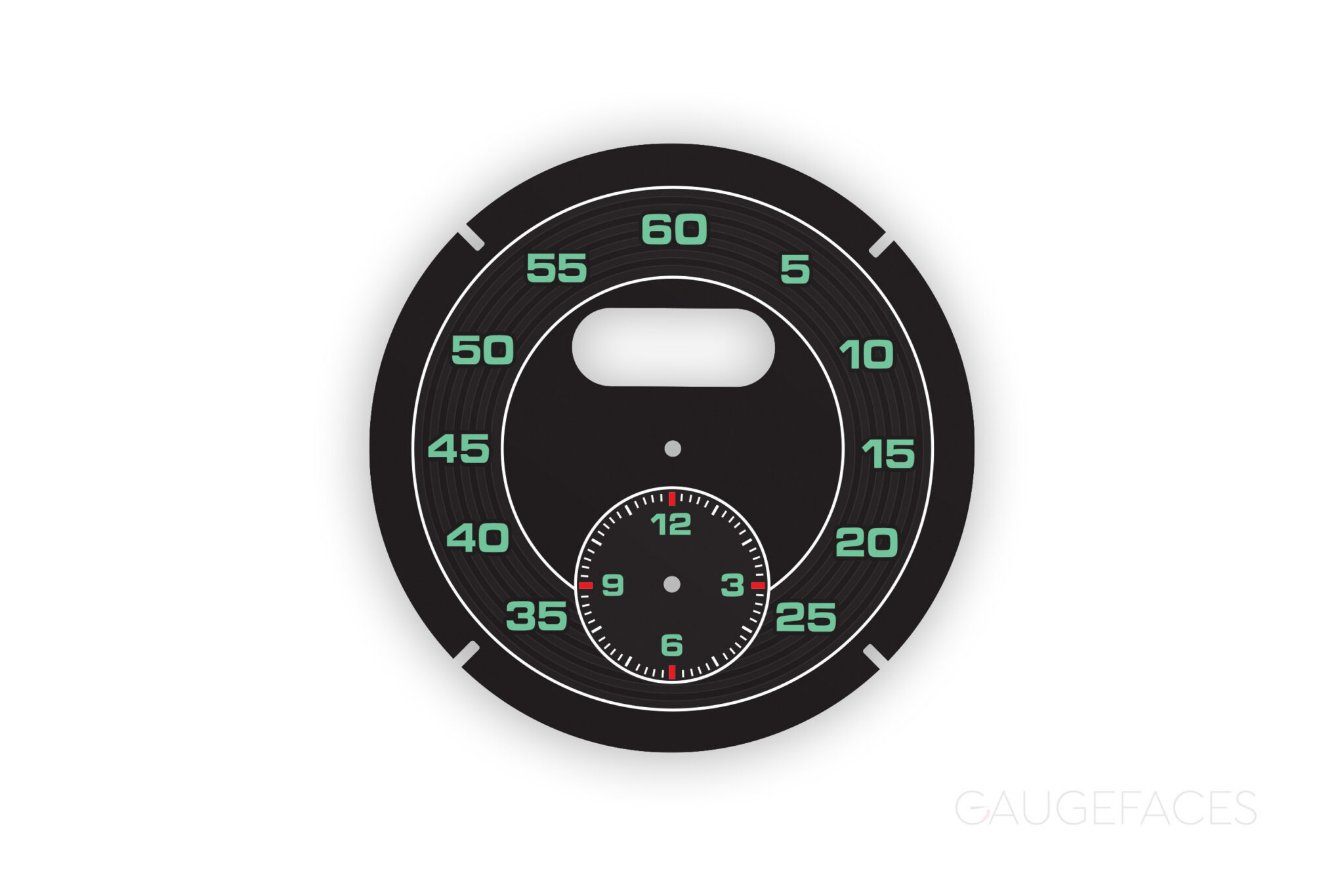 For Porsche Sport Chrono: Clock Dial Gauge Face – Black Solid Accent ...