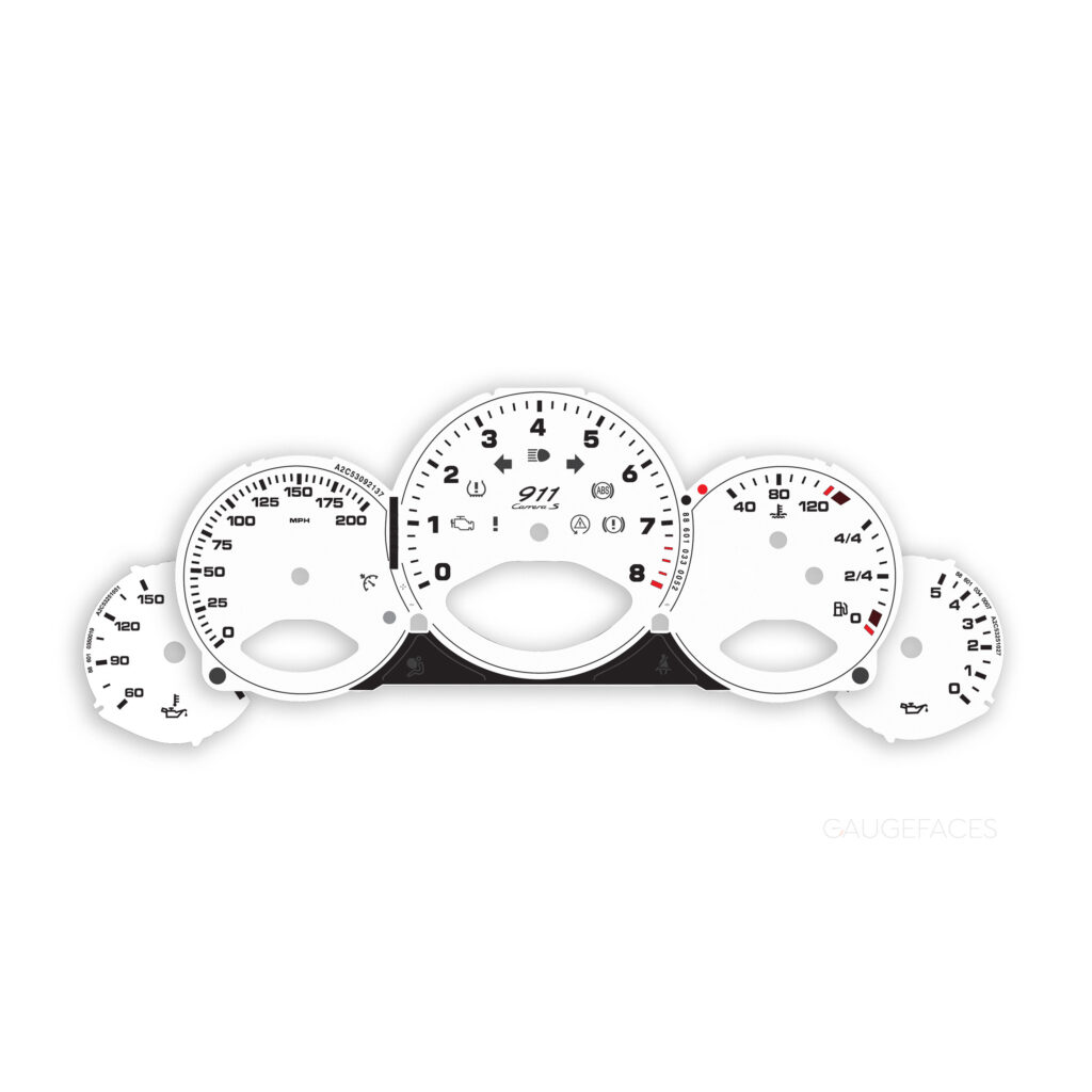 Custom order: 991 997 Carrera S Gauge Faces Set – 911 Carrera S Logo ...