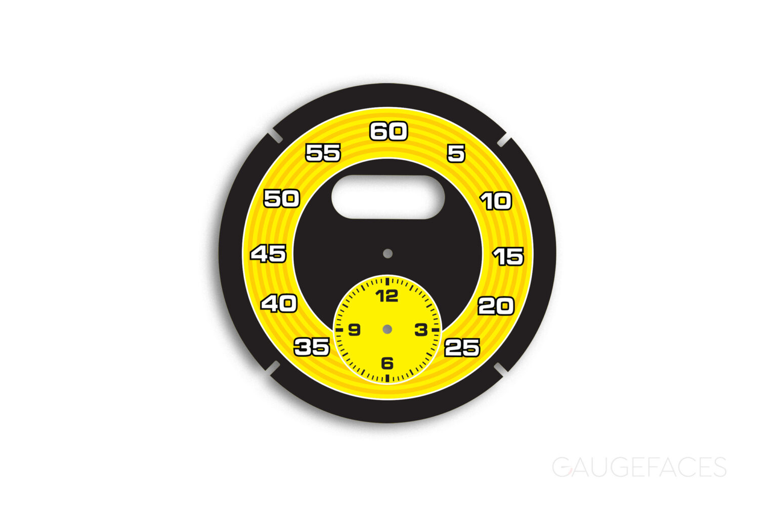 For Porsche Sport Chrono: Clock Dial Gauge Face – Black with Yellow ...