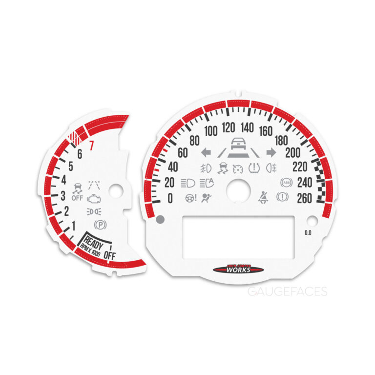 Gauge Faces for Mini Cooper JCW F54 / F55 / F56 / F57 / F60 – White ...