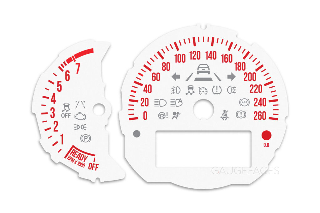 Mini Cooper F55 Custom Gauge Face Cluster Dashboard Dials – White with ...