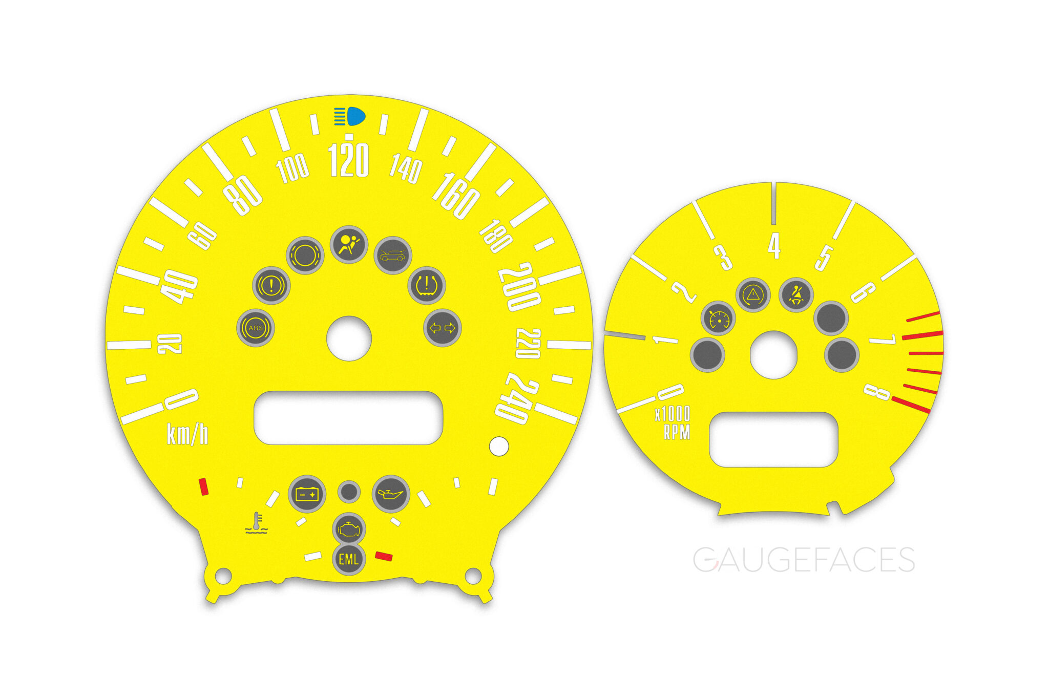 Mini Cooper R50 Custom Gauge Face Cluster Dashboard Dials – Speedometer ...