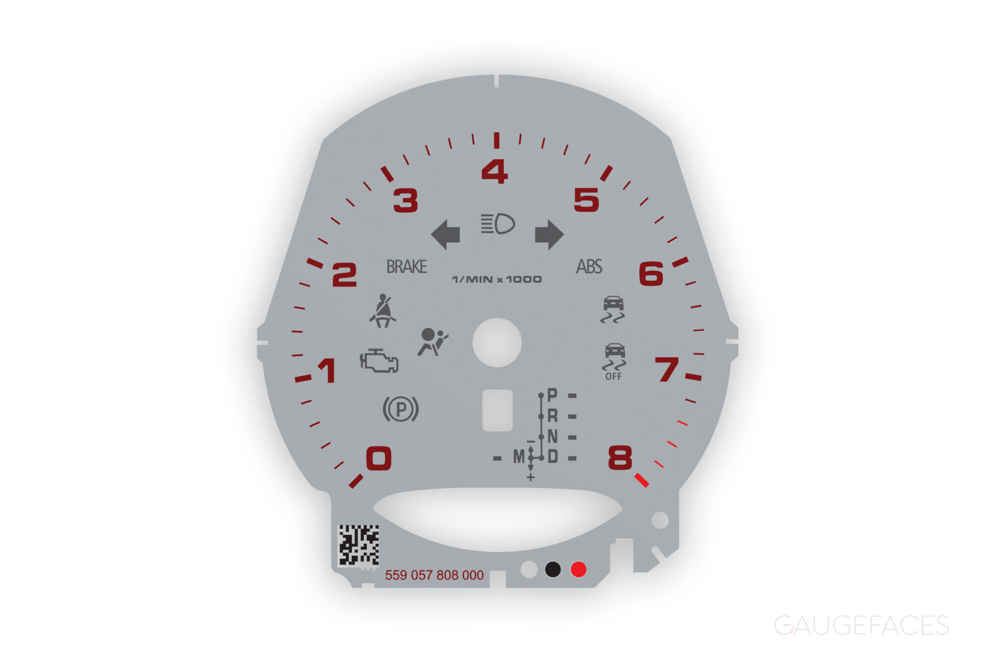 Porsche 911 (991) / 718 / Macan Gauge Face Tachometer – 8000 RPM – PDK ...