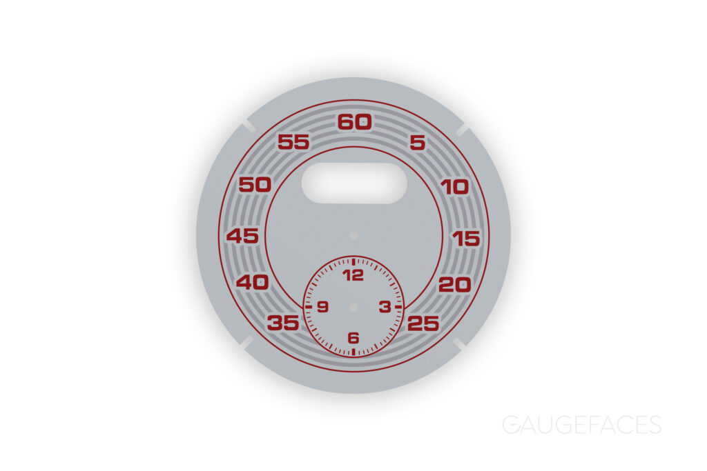 For Porsche Sport Chrono: Clock Dial Gauge Face – Ice Gray / Red ...