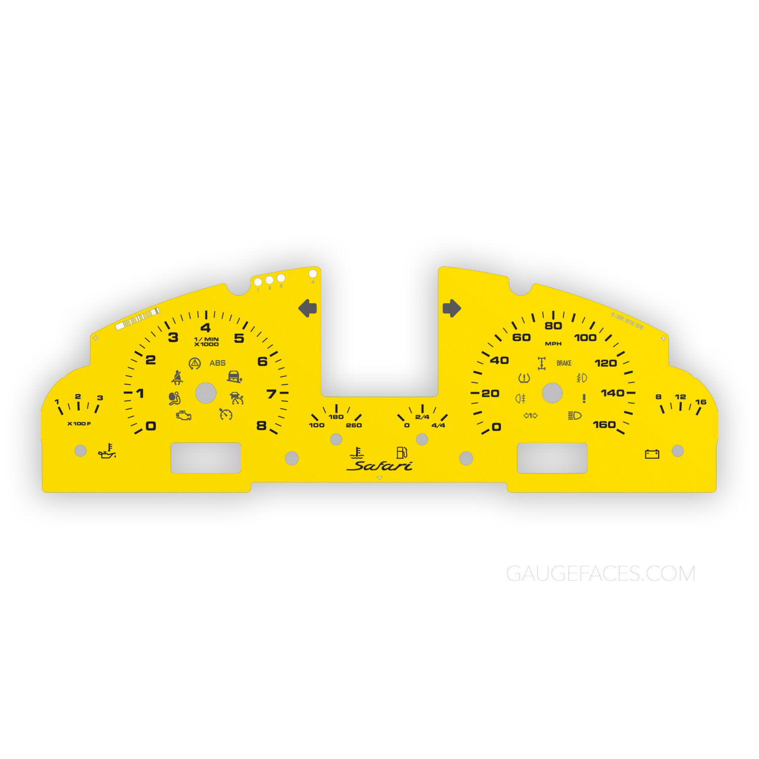For Porsche 955 / 957 Cayenne Base / GTS / S Gauge – SAFARI Logo – US ...