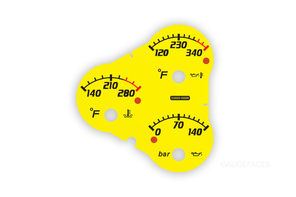 Ferrari F360 F430 (Type F131) Temperature / Pressure Gauge Face ...