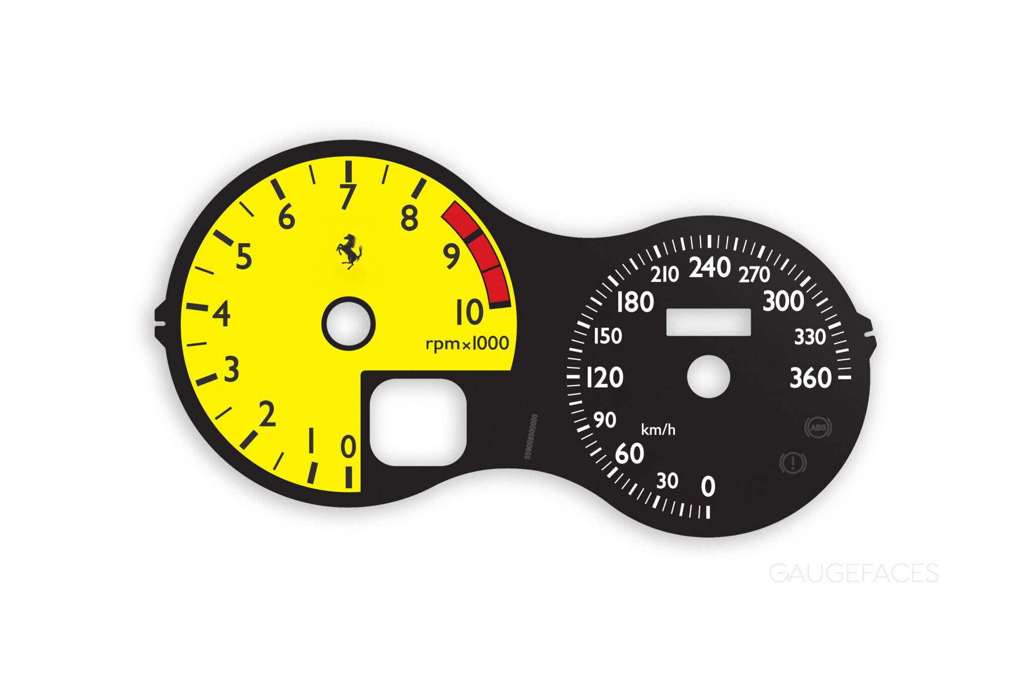 Ferrari F360 F430 F1 (Type F131) Custom Gauge Face – Stradale Look ...