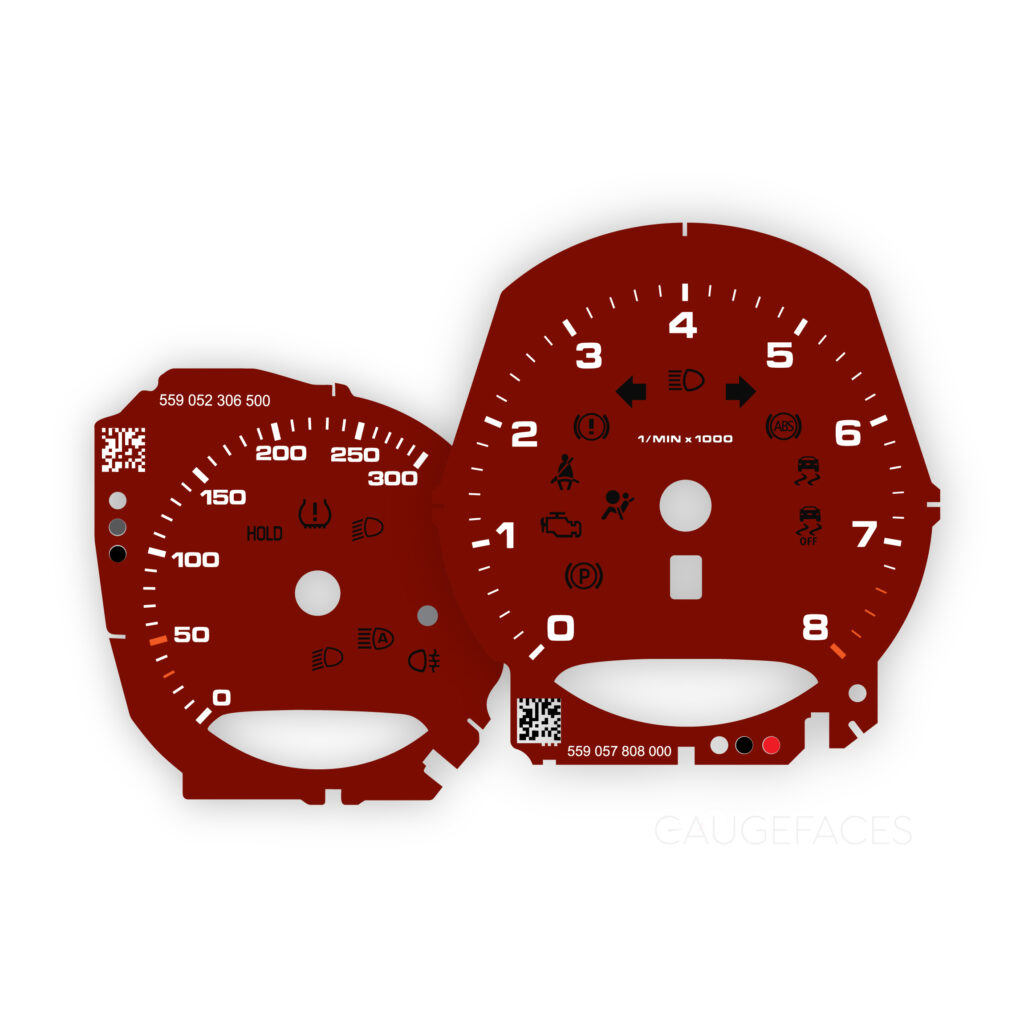 Custom Order: Porsche 718 Gauge Faces Set – Custom Speedometer – Dark ...