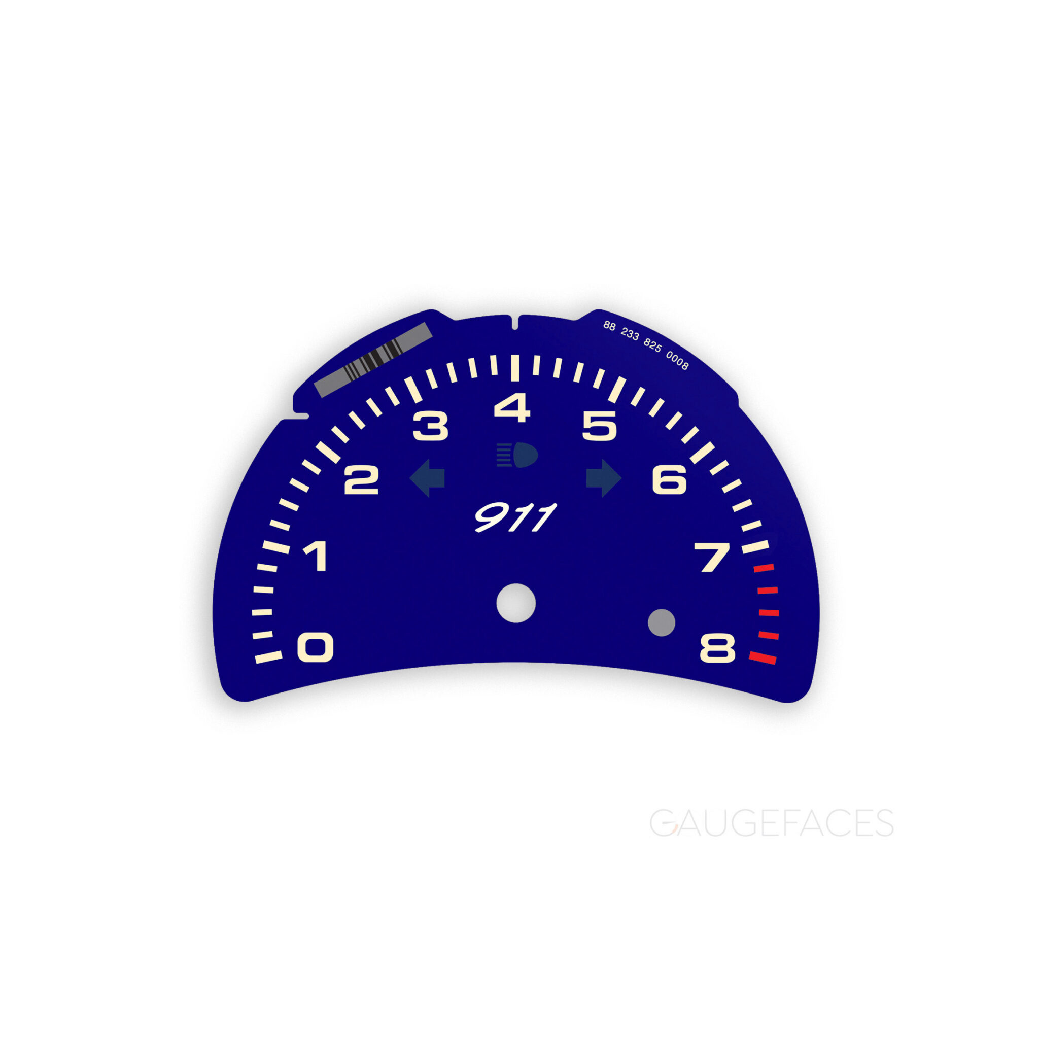 Porsche 911 996.2 Gauge Face Tachometer – 8000 RPM – 911 Logo – Lapis ...
