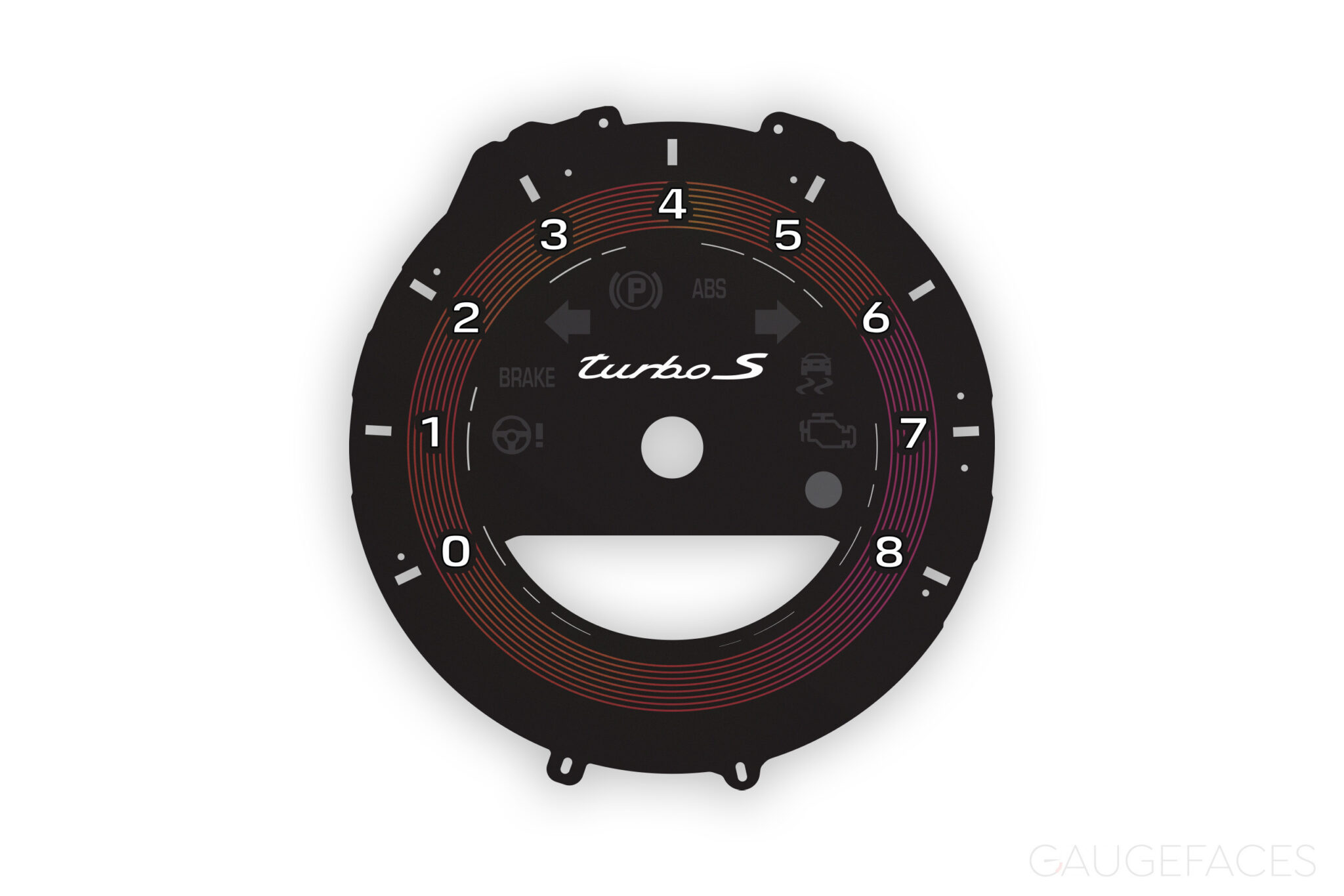 For Porsche 911 992 Turbo S: Gauge Face Tachometer – Gradient Orange ...