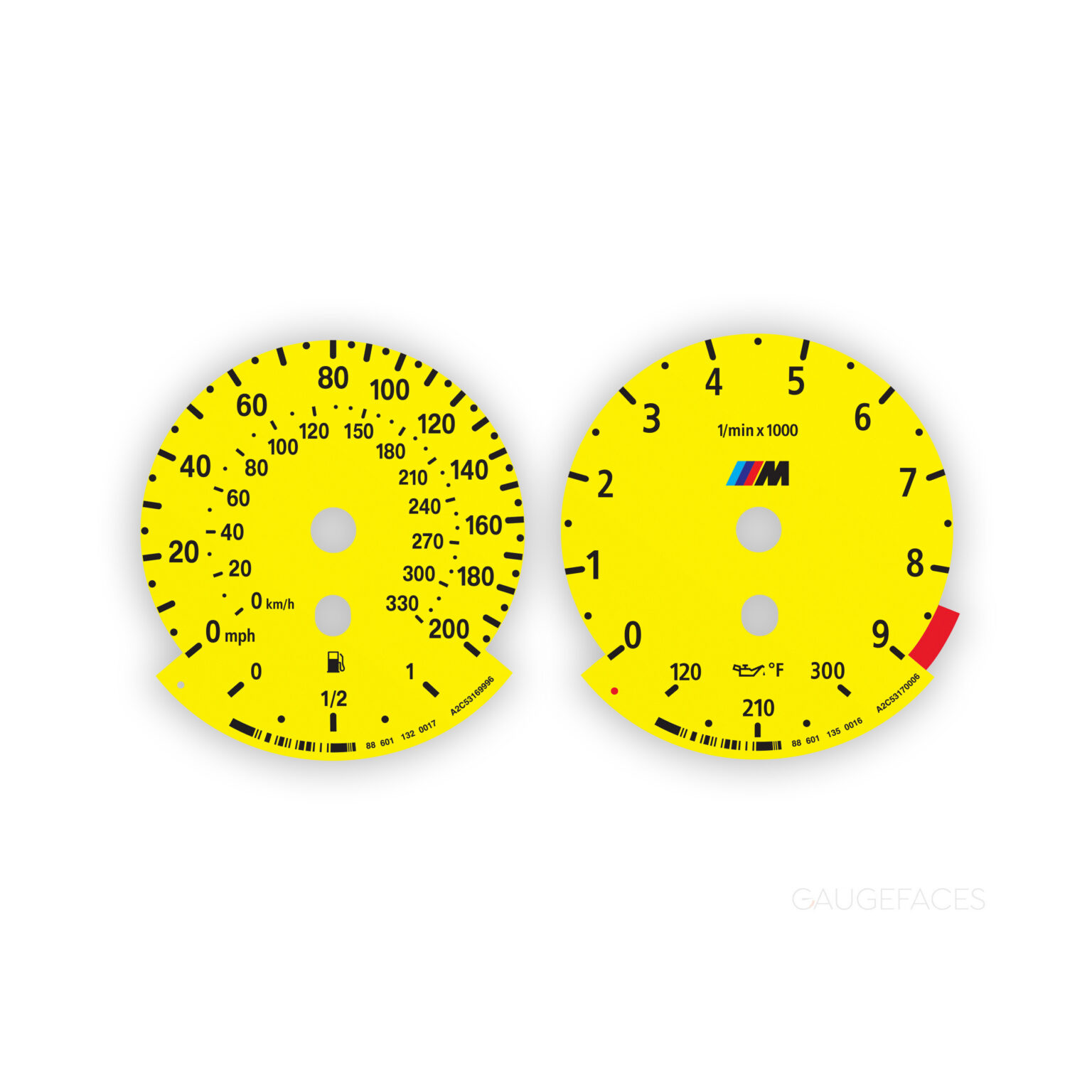 BMW E90/E91/E92/E93/E60/E61 M3 M-Logo – 9000 RPM – Gauge Faces ...