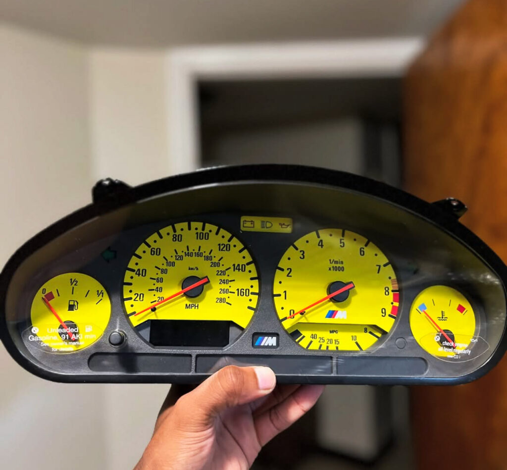 BMW E36 M3 M-Logo (1992-1999) – 170 mph / 280 km/h – 9000 RPM – Gauge ...
