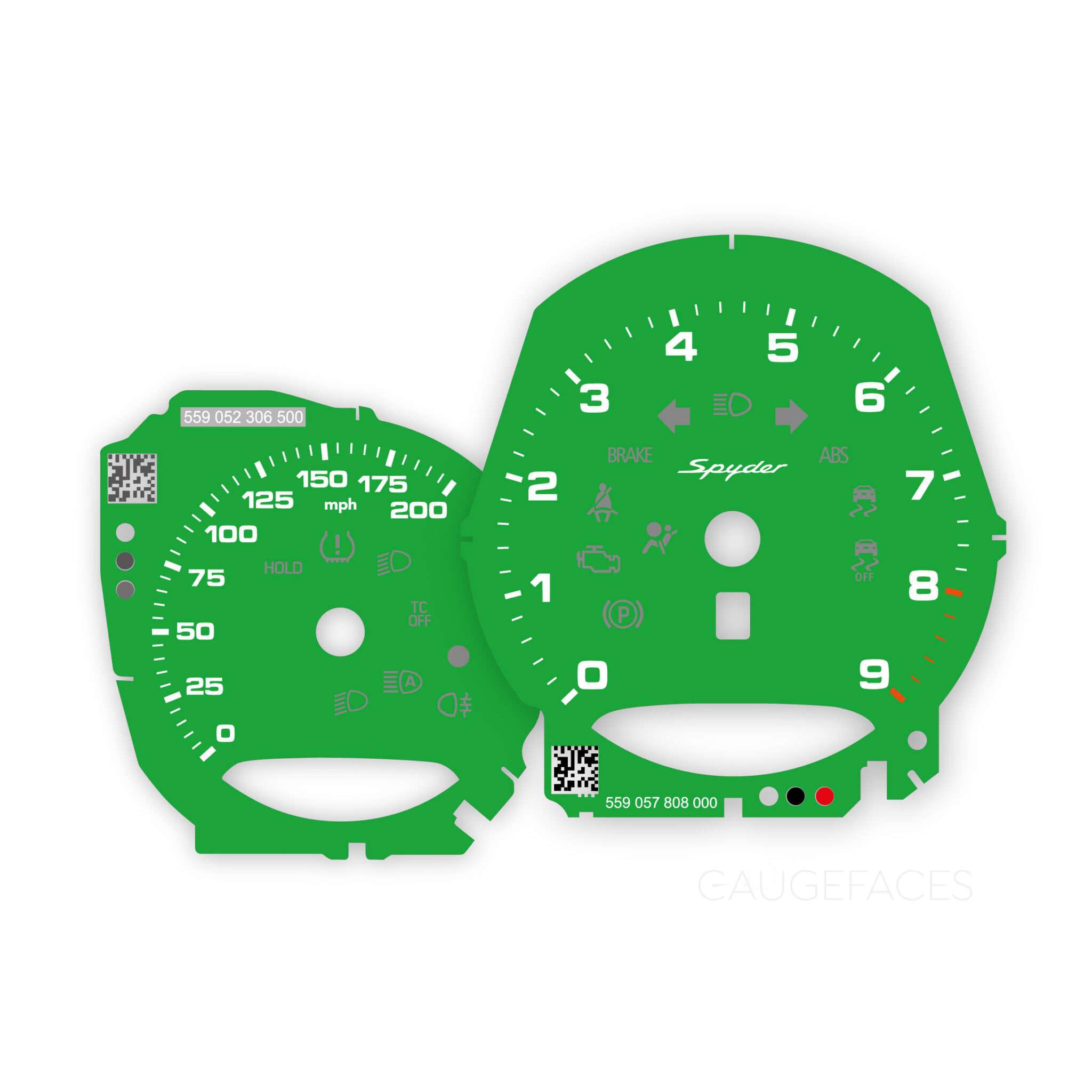 For Porsche 718 & 981 Spyder: Gauge Faces – OPTIONS – Pytnon Green ...