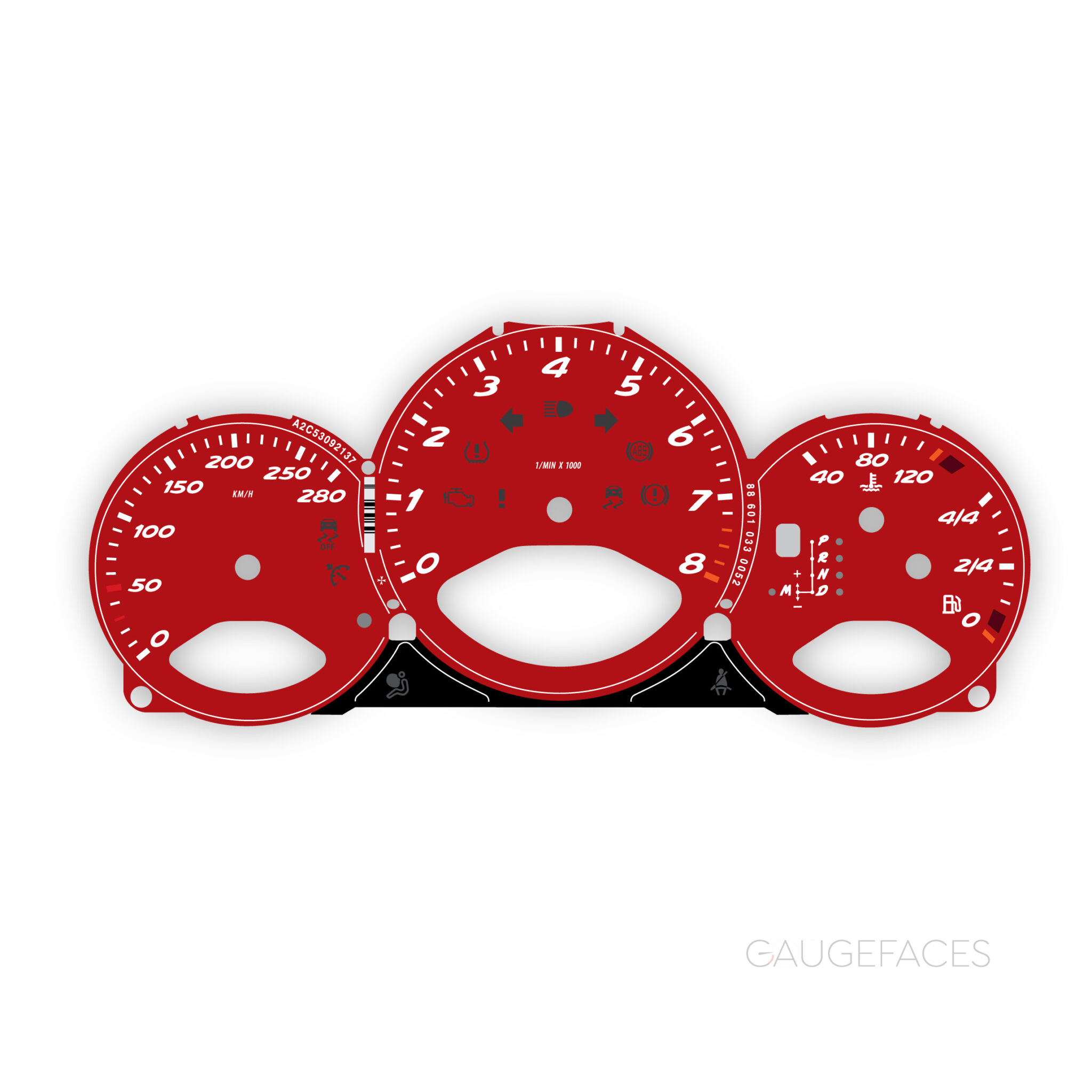 For Porsche 987 Boxster / Cayman: Gauge Face – OPTIONS – Carmine Red ...