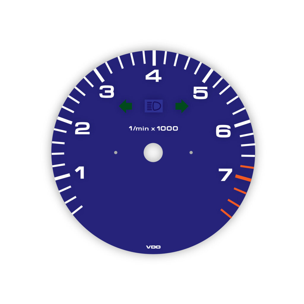 Porsche 993 / 964 / 965 Gauge Face Standart Tachometer – Dark Blue ...
