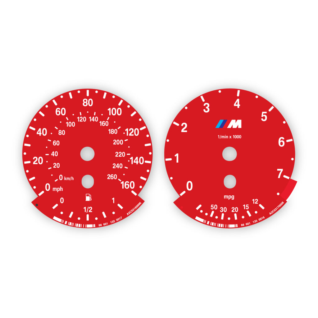 BMW M-Style Gauge Faces E90/E91/E92/E93/E60/E61/E84 – 160 mph / 260 km ...