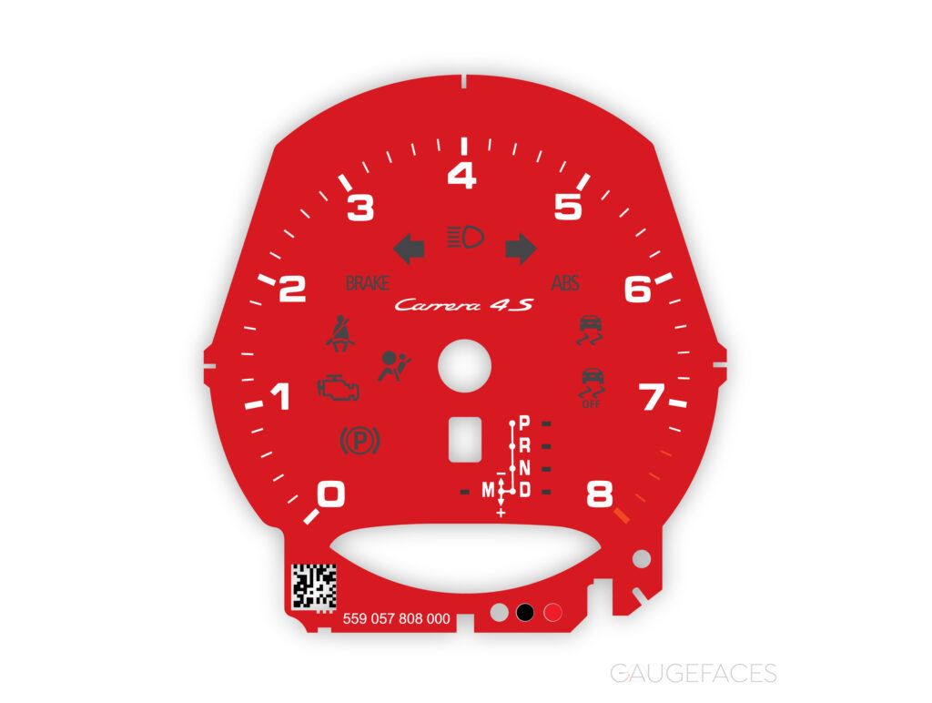 For Porsche 911 991.2 Carrera T: Gauge Face Tachometer – OPTIONS ...