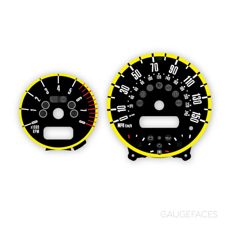 Custom Order: Mini One / Cooper / S (R50/52/53) Cluster Gauge Faces Set ...