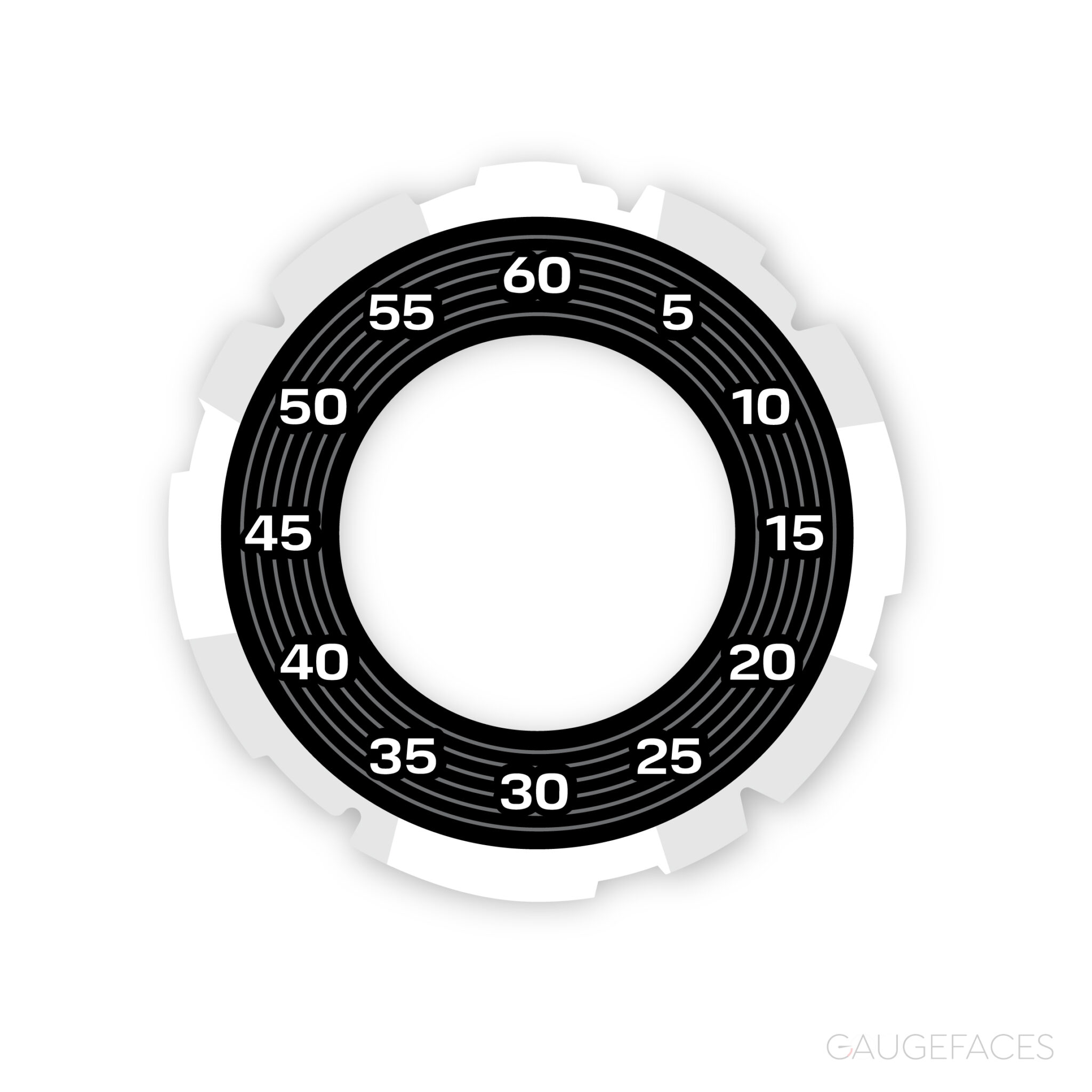 For Porsche 992: Sport Chrono Clock Gauge Face – Black / Gray Pinstripe ...