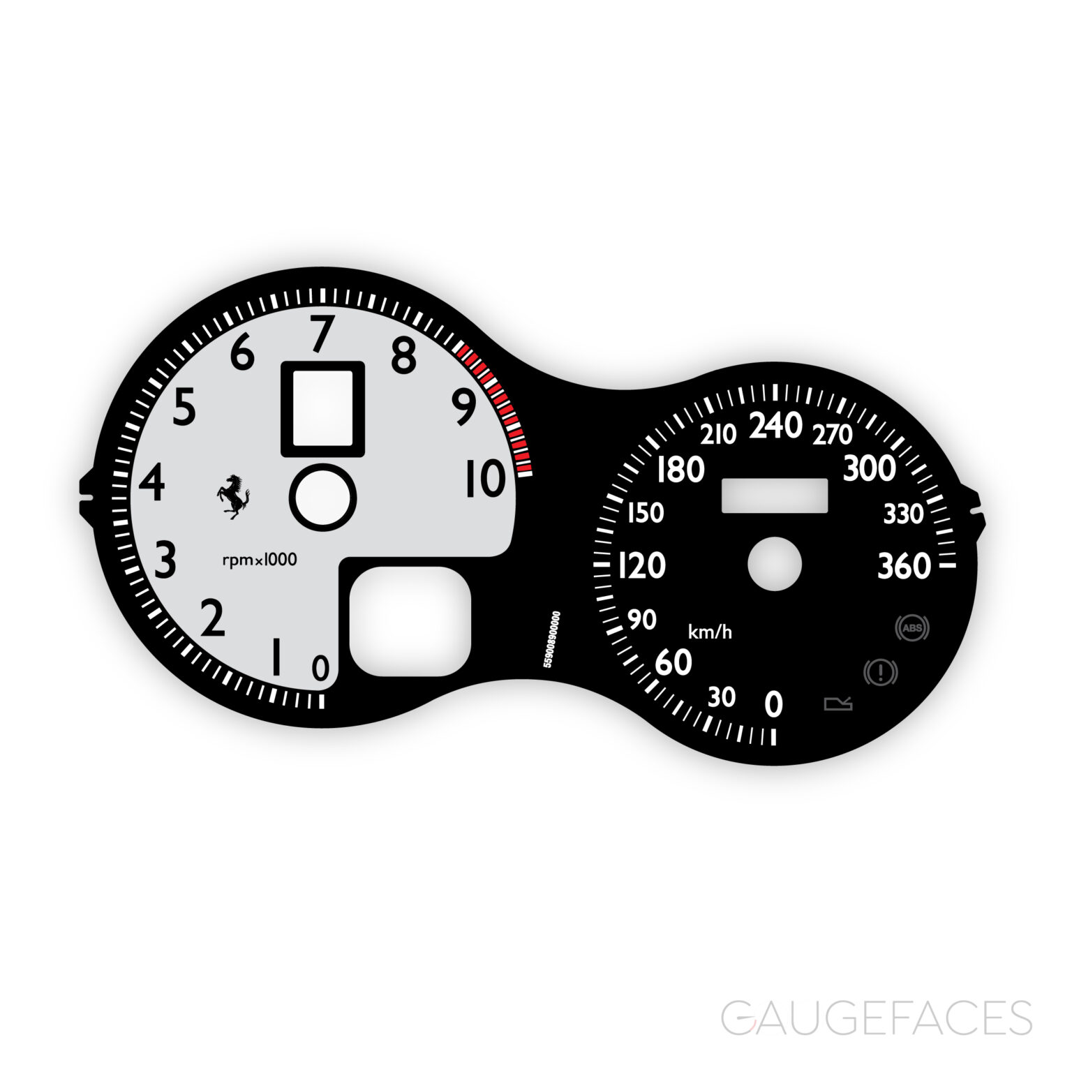 Ferrari 360 / 430 (Type F131) Gauge Face – OPTIONS – F430 Spider Look ...