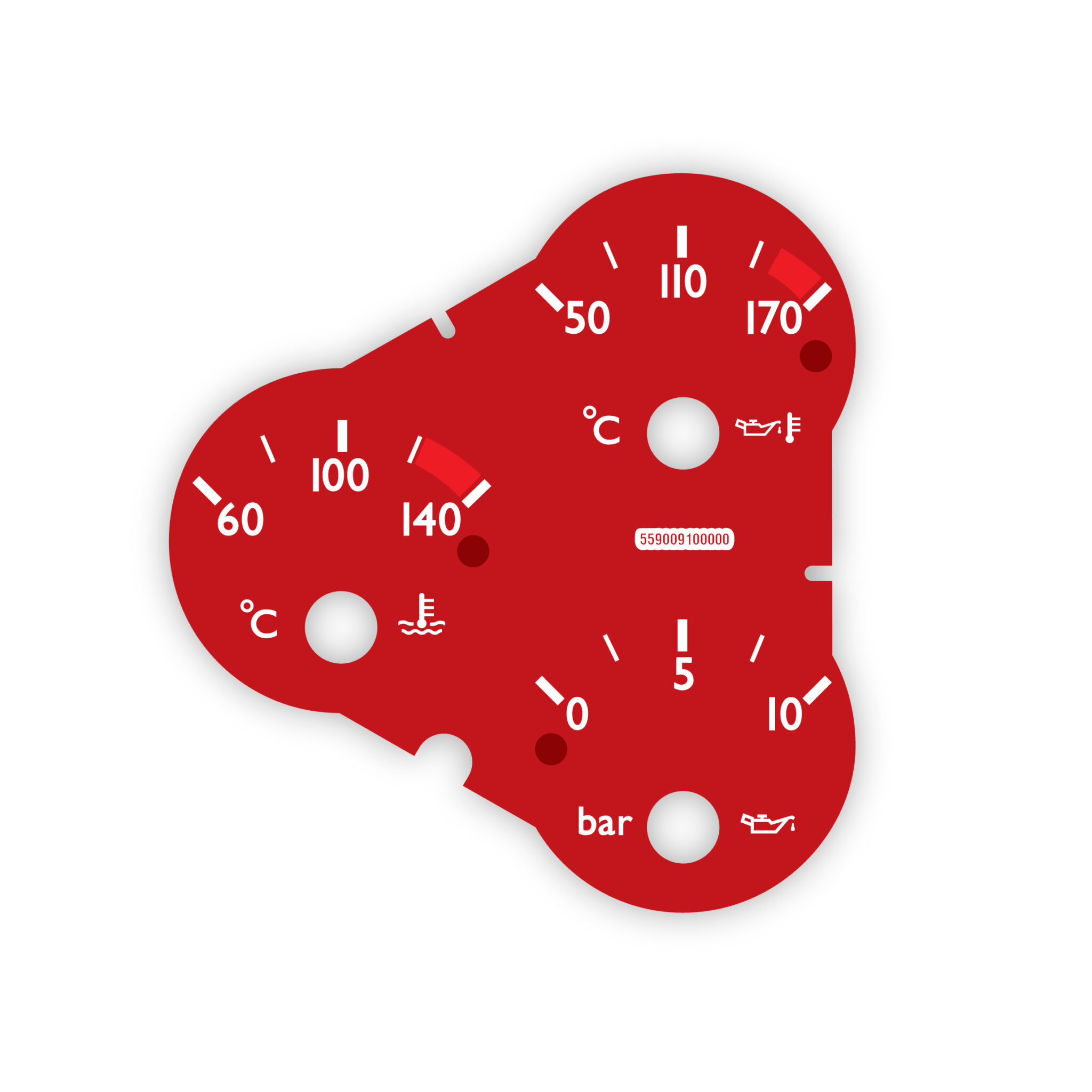 Ferrari F360 F430 (Type F131) Temperature / Pressure Gauge Face ...